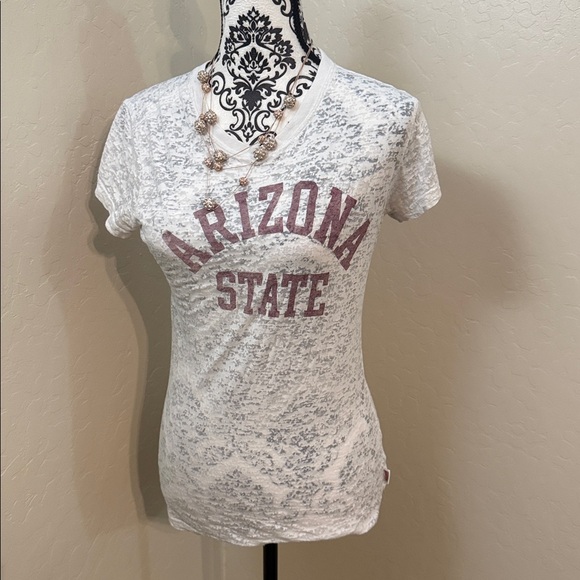 Soffe | Tops | Soffe White Tee With Red And Blue Tag | Poshmark